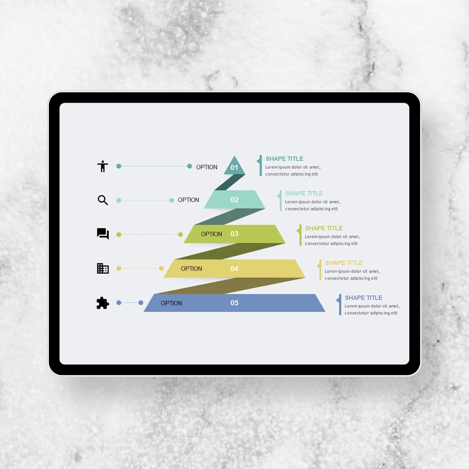 Pyramid Vertical Complex PowerPoint Templates - PowerPoint Free