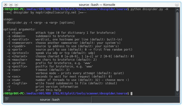 DNSspider - Very Fast, Async Mulithreaded Subdomain Scanner