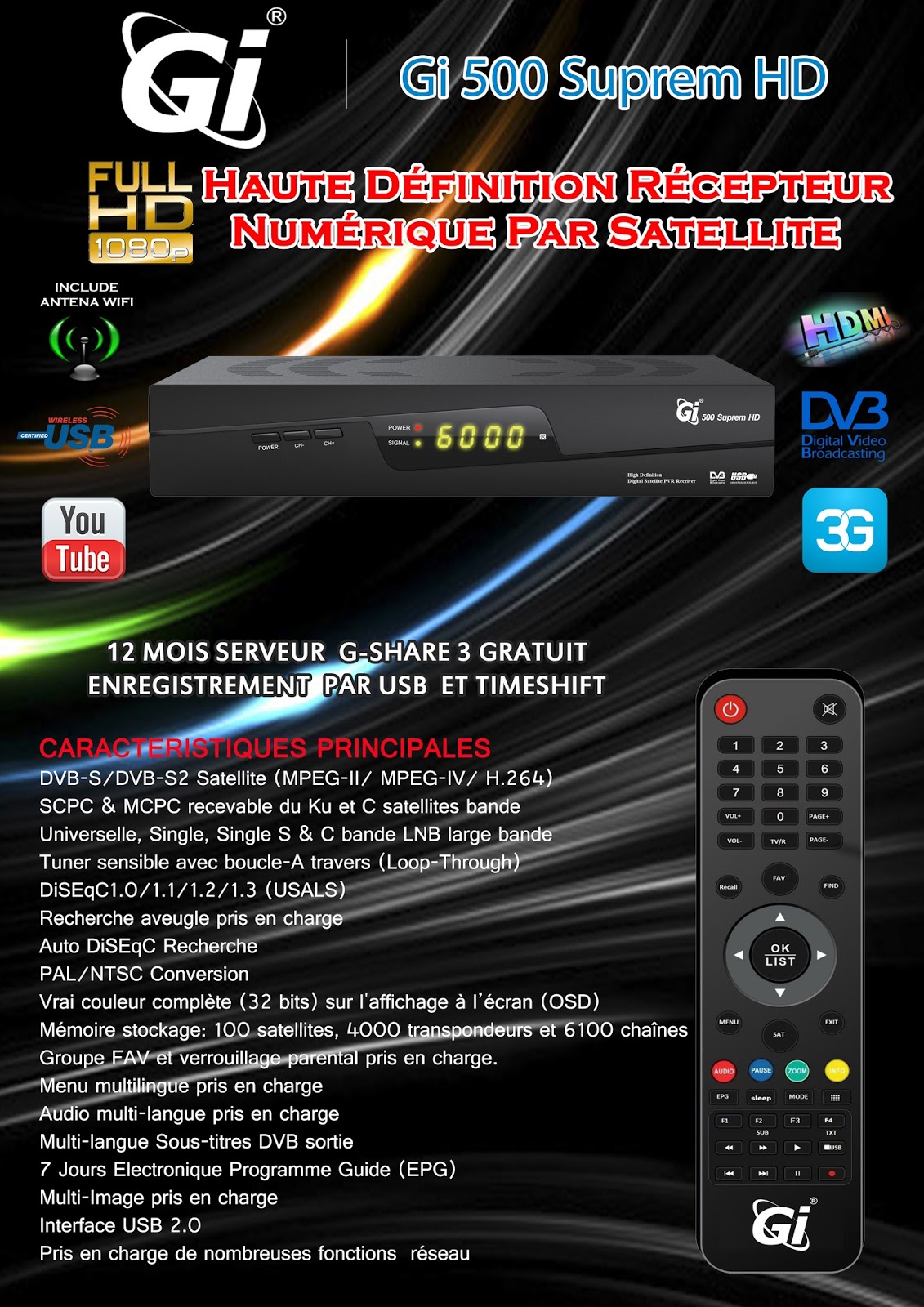 le nouveau démo GI 500 SUPREM HD - Team Télévision