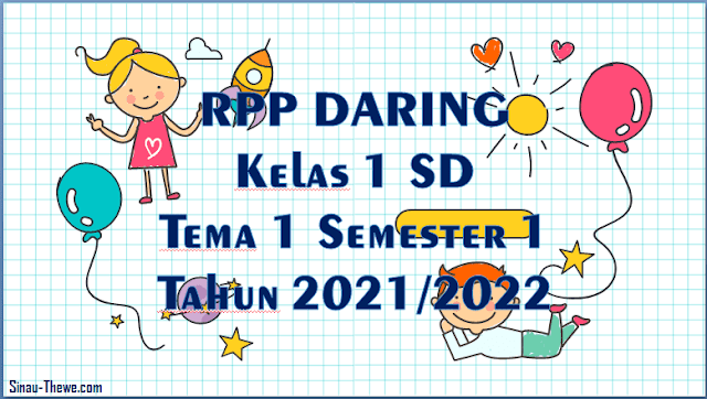 RPP 1 Lembar Kelas 1 SD Tema 1 Semester 1 Tahun 2021/2022 - Sinau-Thewe.com