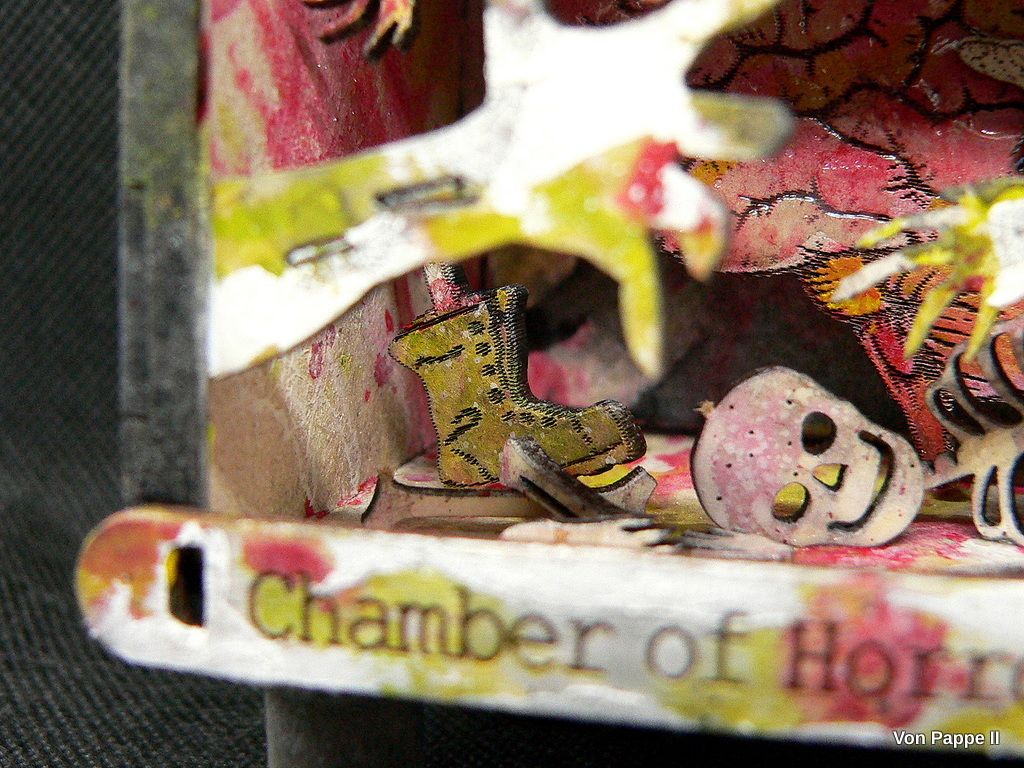 Calico Craft Parts: Go for the Brain! - a Zombie Shadow Box - by Claudia