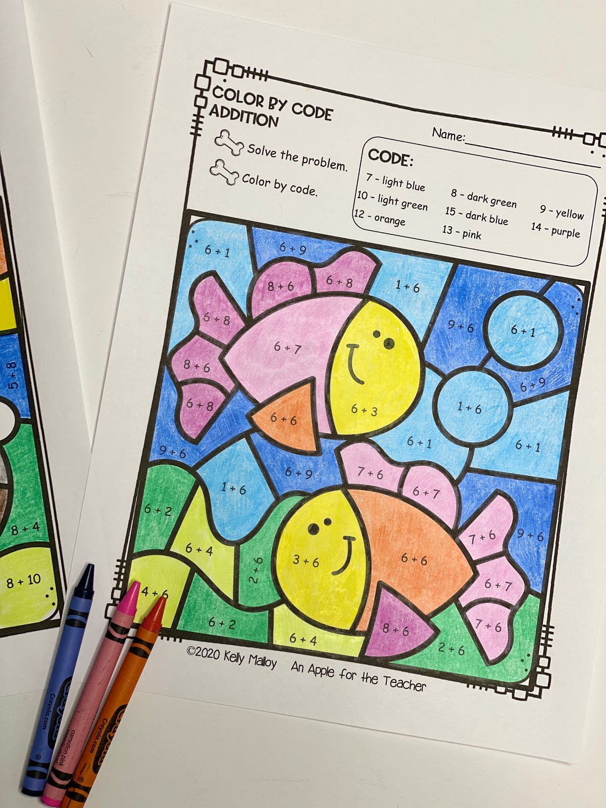 An Apple For The Teacher: Pets Color By Number Worksheets