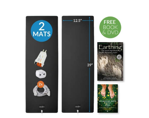 Earthing® Universal Grounding Mat Kit (2 Pack) - Grounded Mat with Cord ...