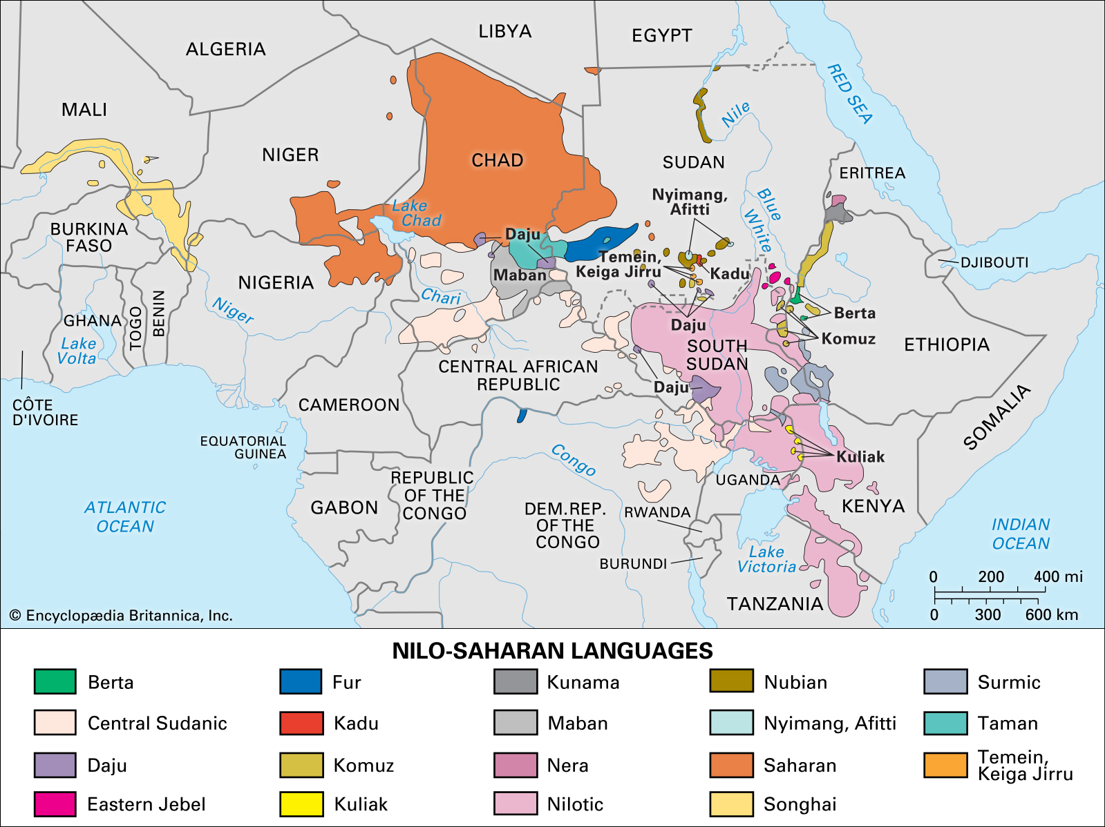Language family maps