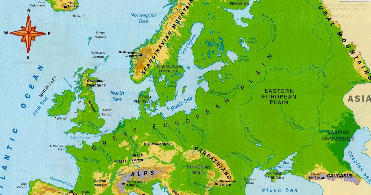 Gazpacho is not tomato soup: Physical relief of Europe.