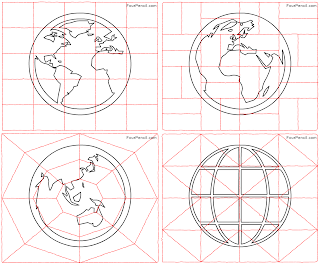 Four grid: Free printable Earth grid line drawing worksheet/activity ...