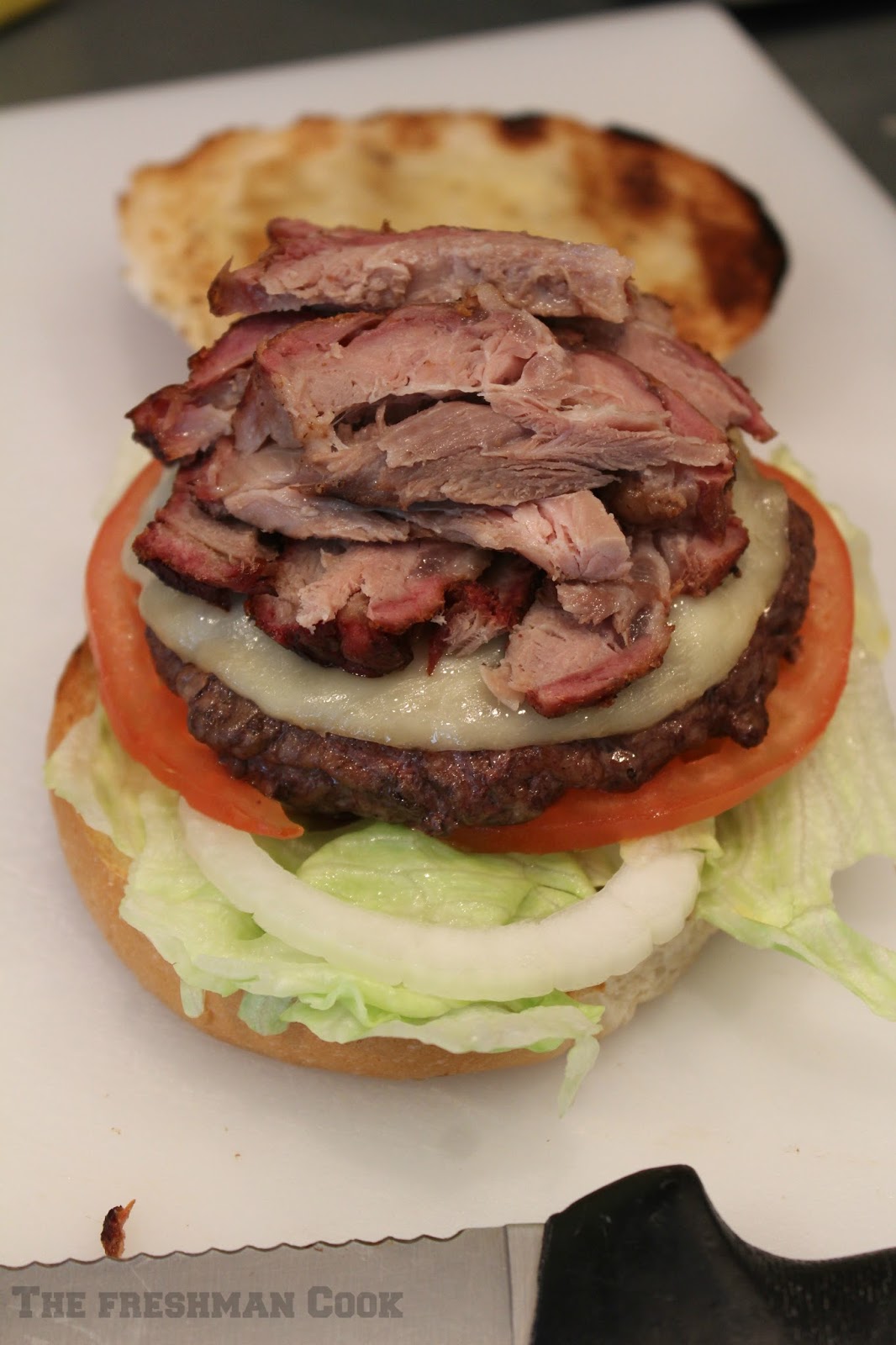 The Freshman Cook: Baby Back Rib Burger / #SundaySupper