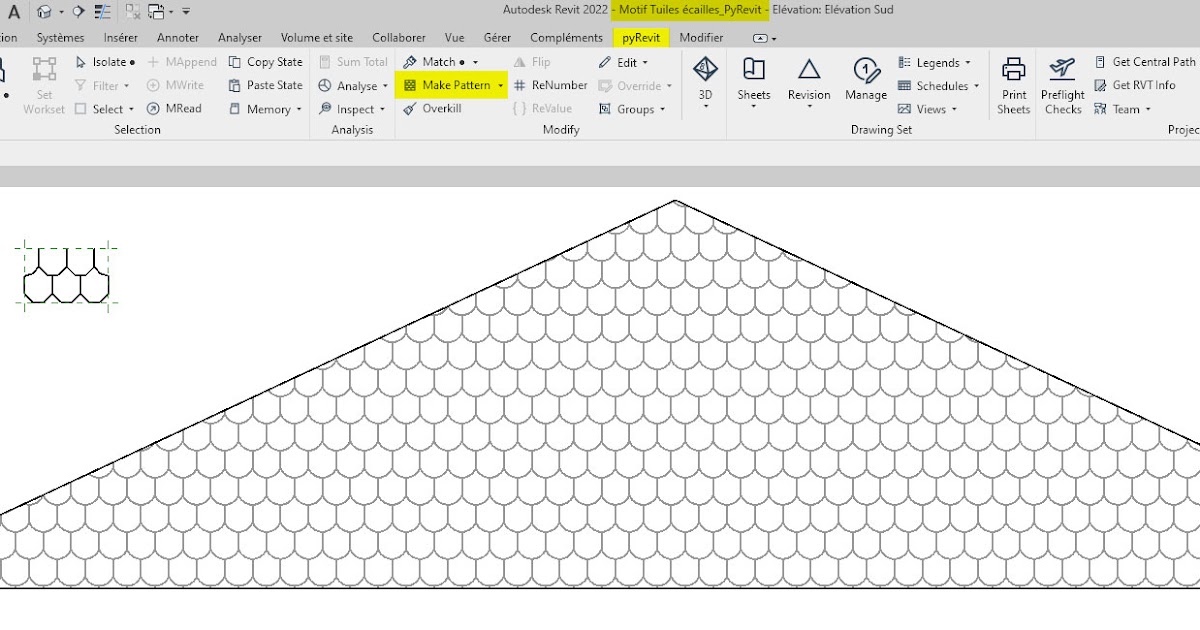 Revit-Mémo: Revit 2022_Motifs 2D avec pyRevit