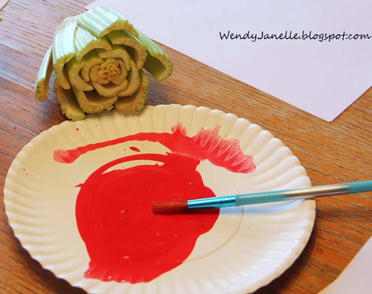 Living Creatively: Painting roses with celery