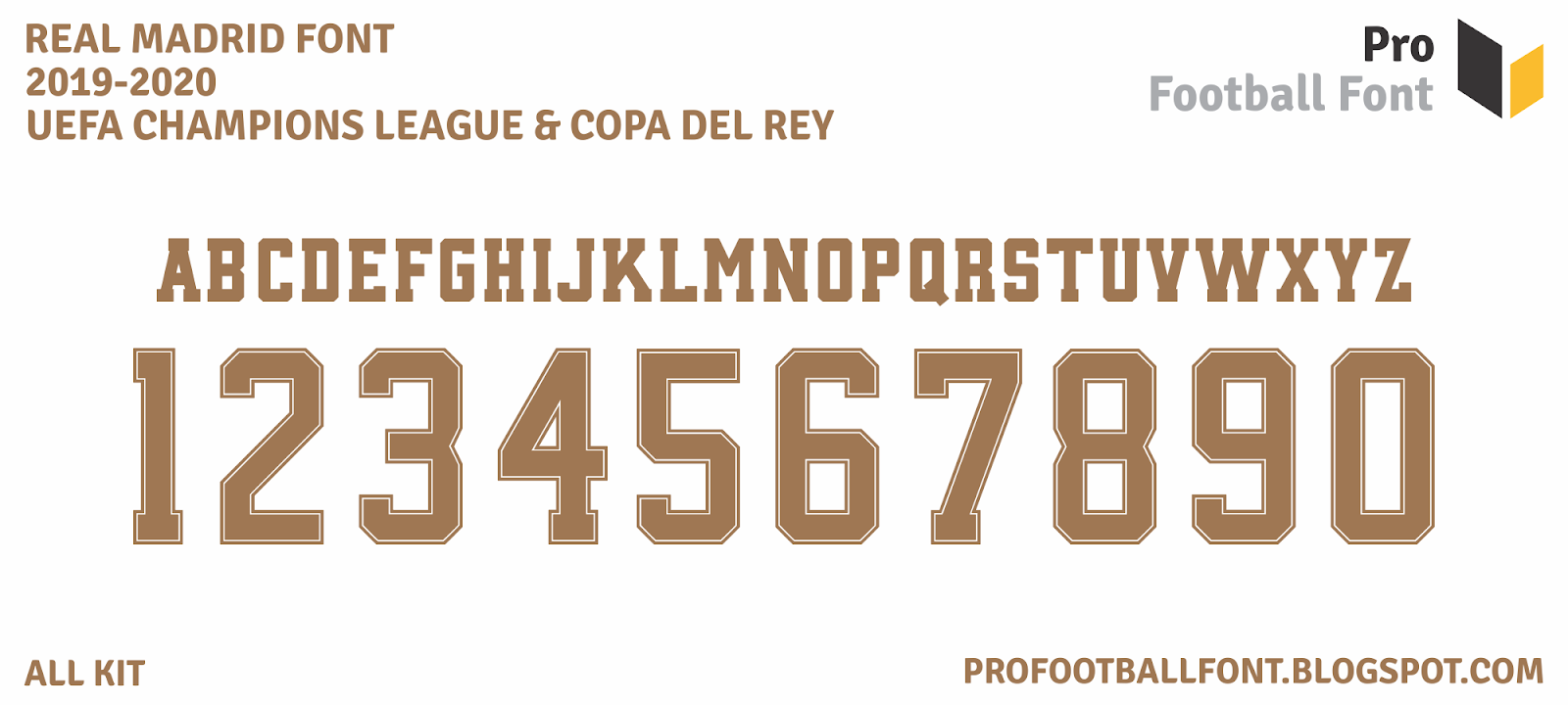 Real Madrid 2019-2020 Font