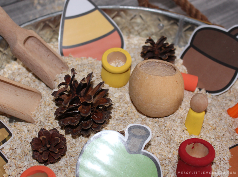 Fall sensory bin - Messy Little Monster