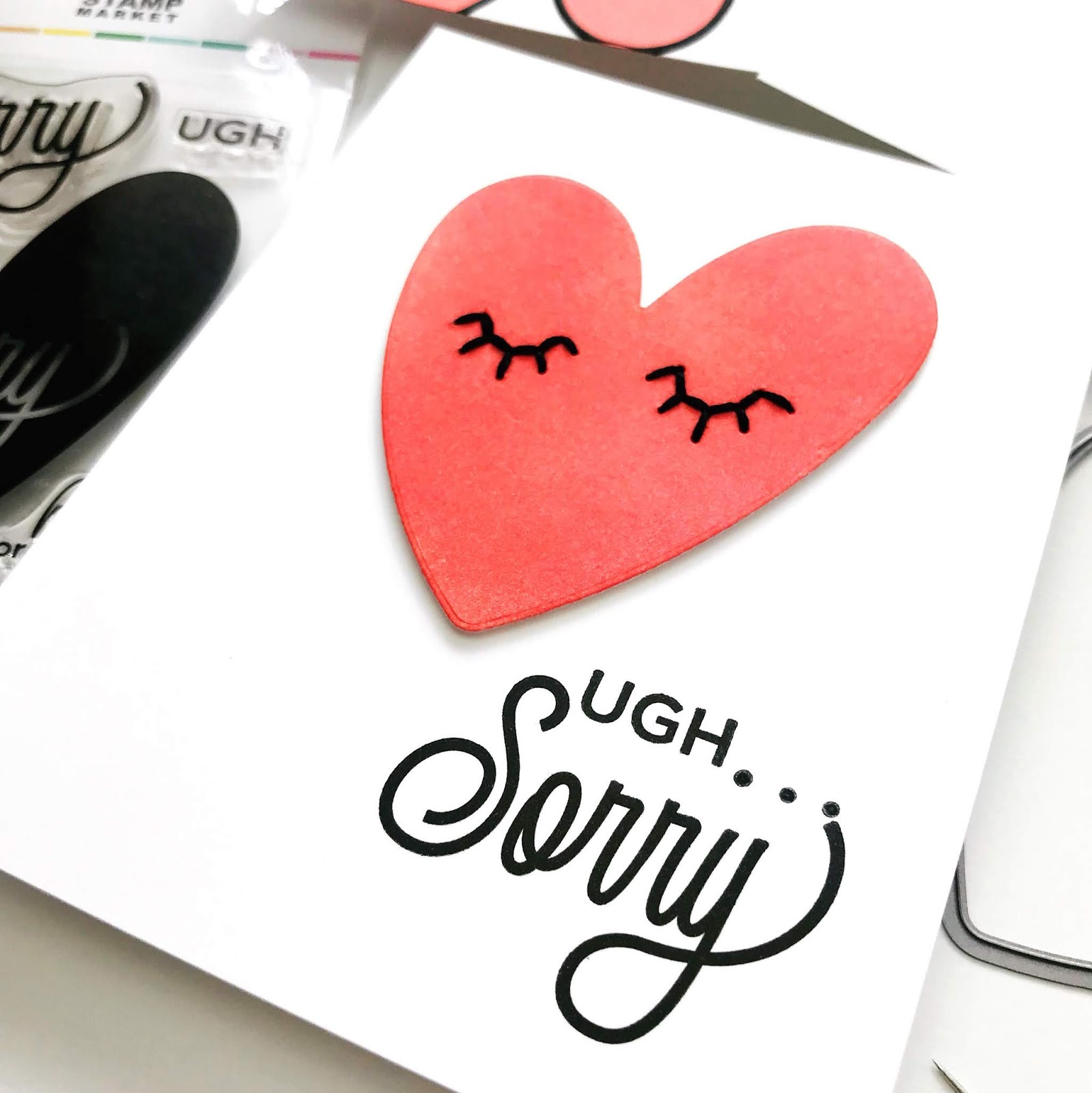 carly tee: handmade sorry cards with the stamp market
