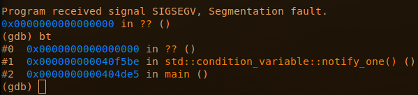 UCONA: C++ Std::Condition_Variable Null Pointer Derreference UCONA: C++ Std::Condition_Variable Null Pointer Derreference