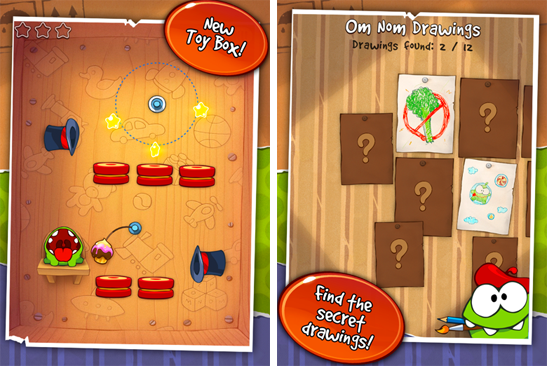 Games for iOS: Cut The Rope se actualiza con "Toy Box"