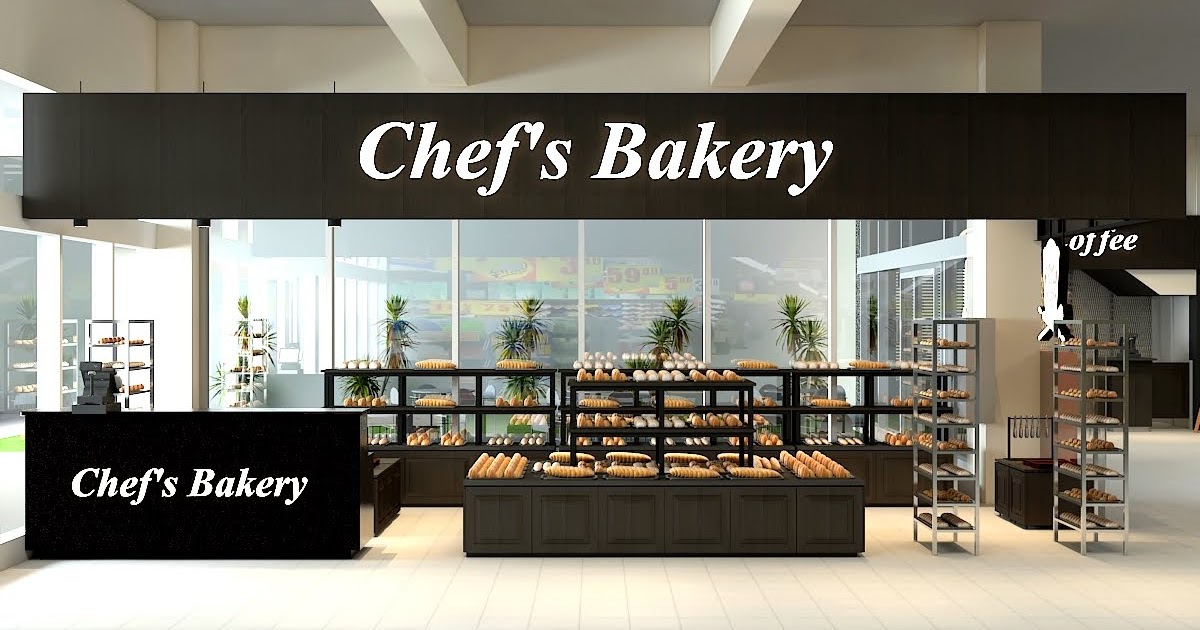 Desain Booth Outlet Roti Chef's Bakery & Coffee ~ Renov-Smart Desain ...