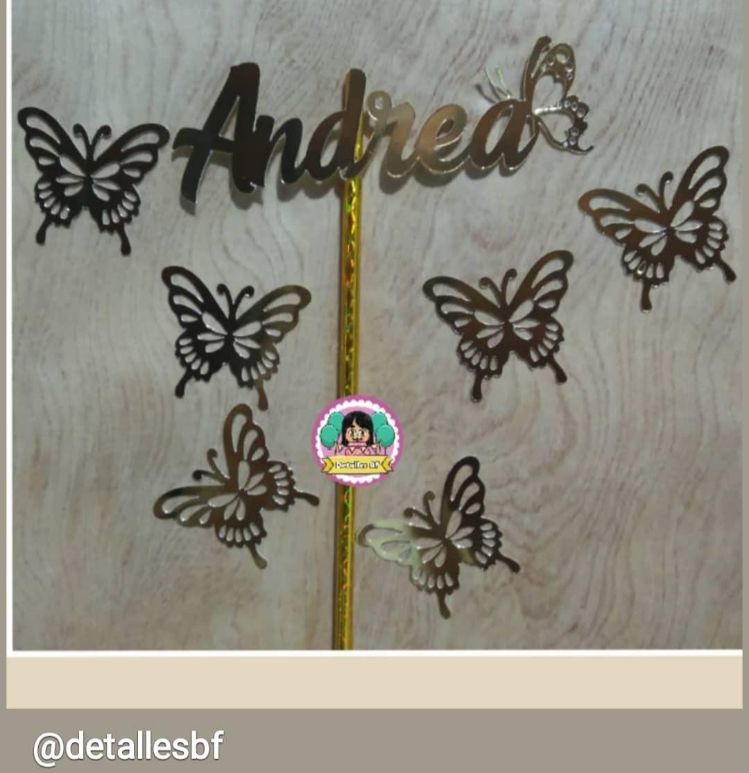 Nombre Metalizado Andrea - Mis Toppers Tus Toppers