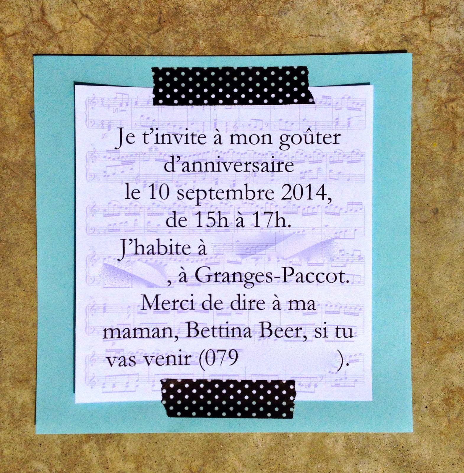 Invitation goûter d'anniversaire thème musique / Music birthday party ...
