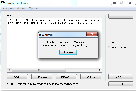 Achint Bhagat: How to join video files with the extension of .001, .002 ...