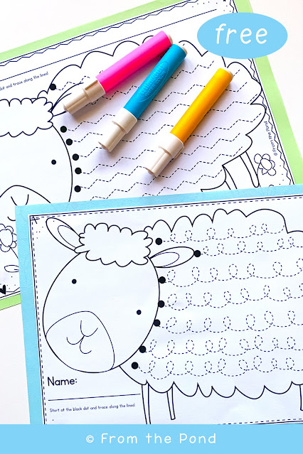 Spring Lamb Handwriting Freebie | From the Pond