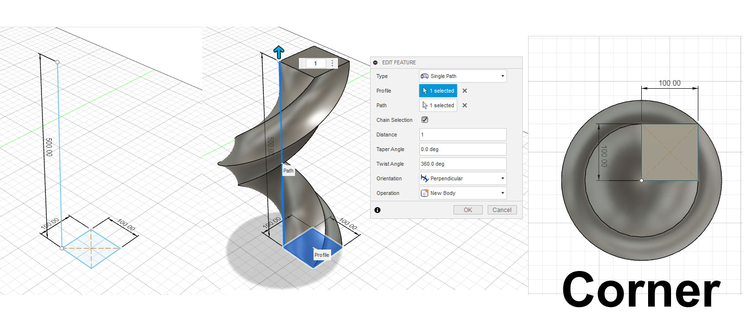 Tango of the Geeks: Sweep Command Twisting and Path Placement in Fusion 360