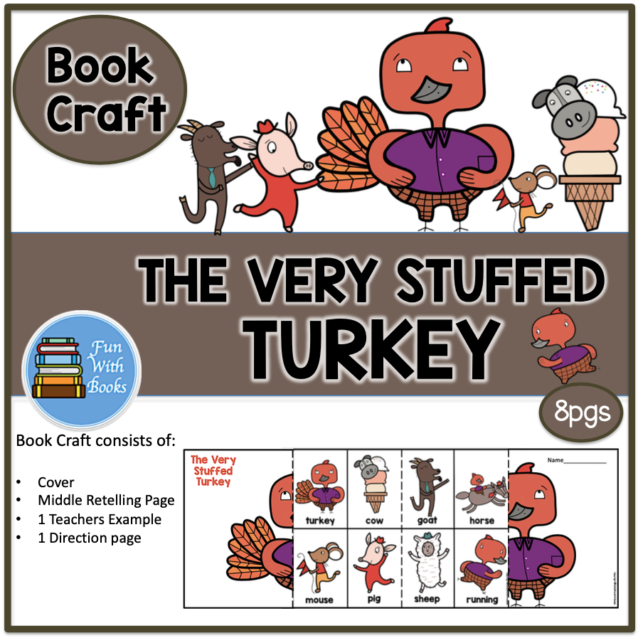 THE VERY STUFFED TURKEY BOOK CRAFT ~ Book Units by Lynn