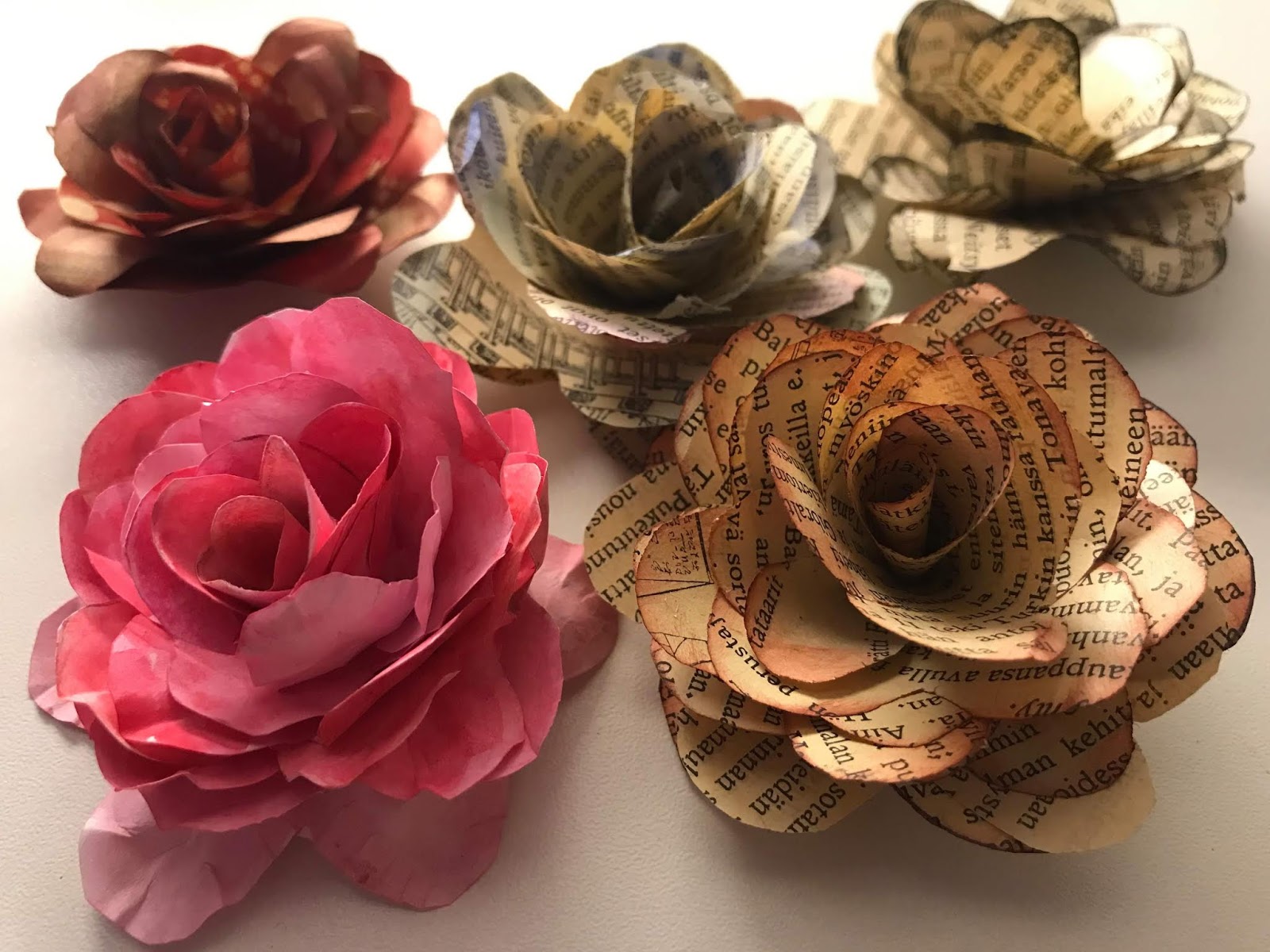ninnin näperrykset: Tehdäänpä ruusuja paperista