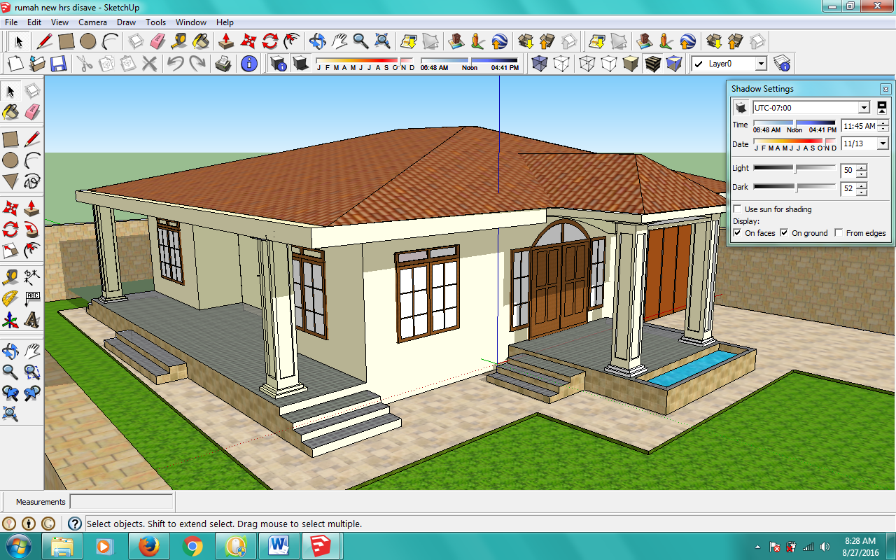 InspirasiFalah: Cara Menambah dan Mengatur Efek Shadow Pada Model Sketchup