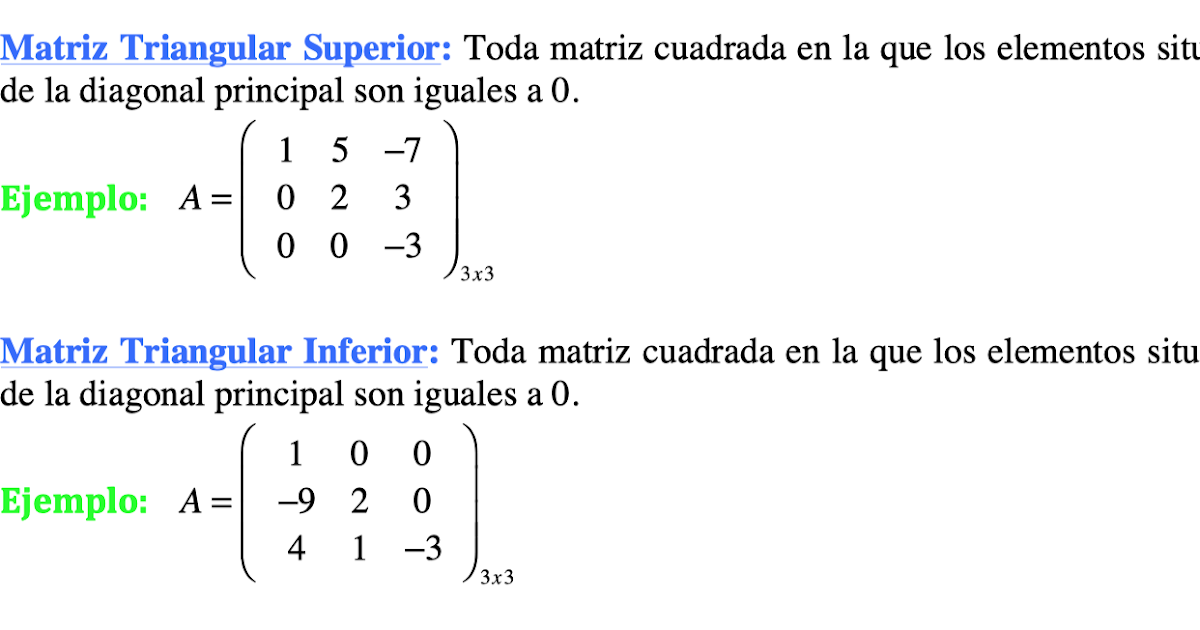 LAS MATES DE SANDRA: MATRIZ TRIANGULAR