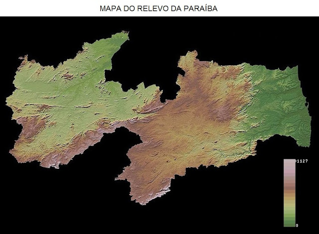 A Paraíba em Fotos: Mapas do Relevo