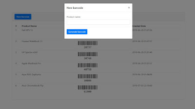 Barcodes Generator Using PHP, MySQL and JsBarcode library