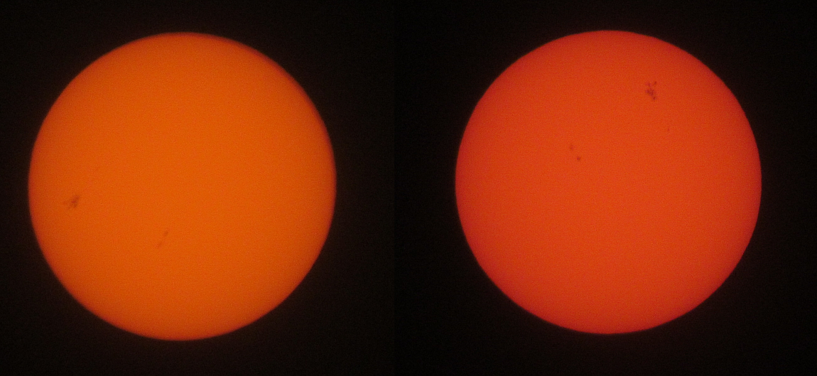 Sunspots demonstrate Earth's rotation