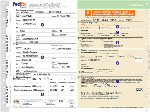 Fedex International Airway Bill Invoice Template fedex-international-airway-bill-invoice-template