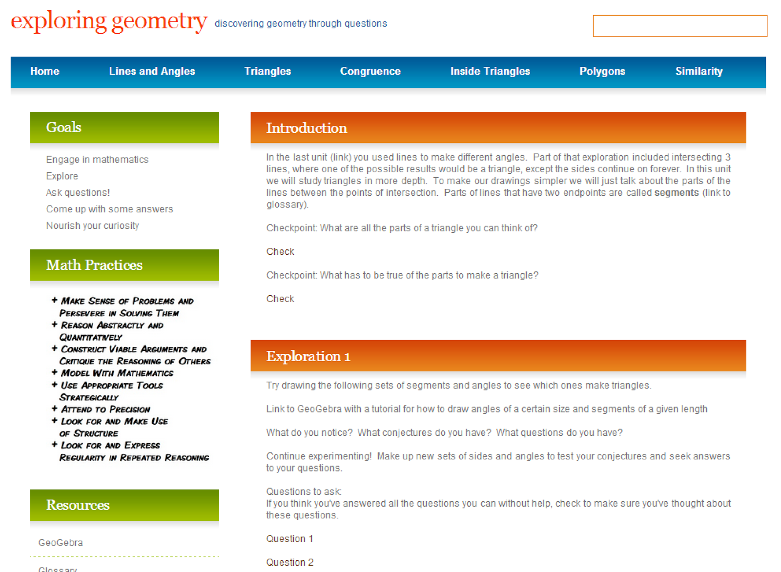 Drawing On Math: Geometry Resources