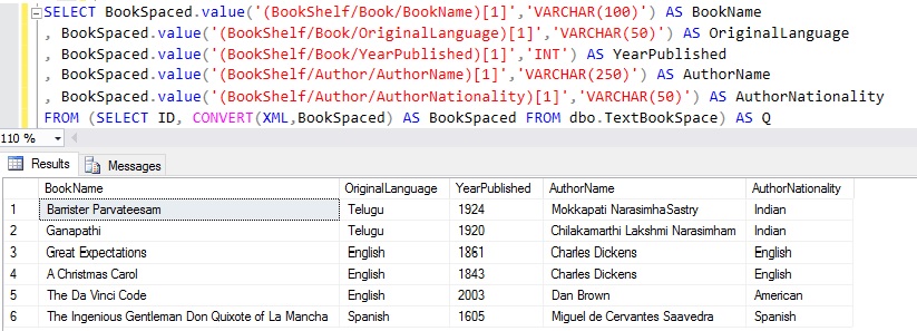 Sql Server Sqlserver Reading Flat Data Stored In Xml Column