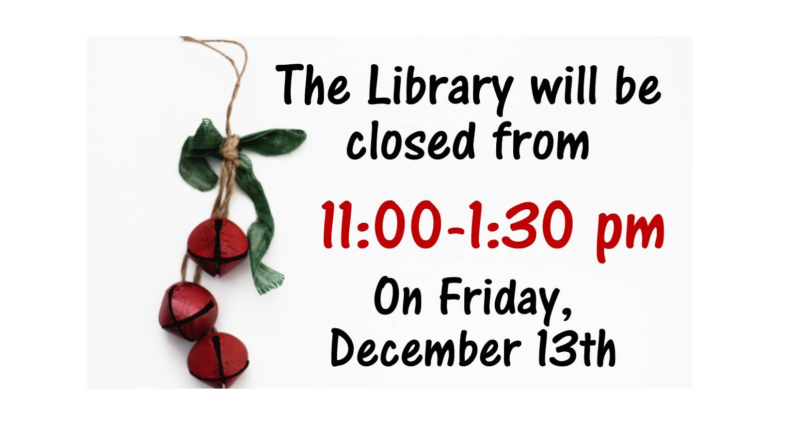 Sturgis Public Library: Closed over lunch tomorrow!
