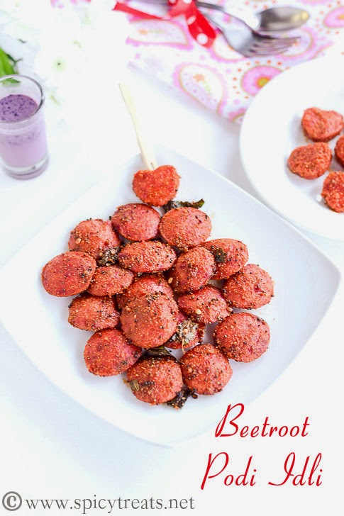 Spicy Treats: Podi Idli Recipe | Beetroot Idli | Beetroot Podi Idli ...