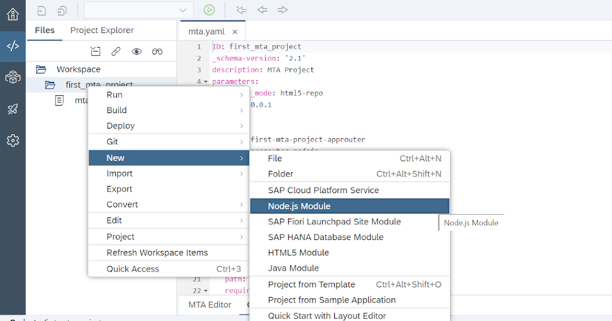 SAP TUTORIALS: 10 Seconds to create and deploy sample Node.js ...