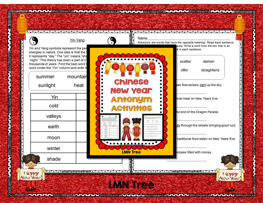 Chinese New Year Antonym Activities | Classroom Freebies | Bloglovin’