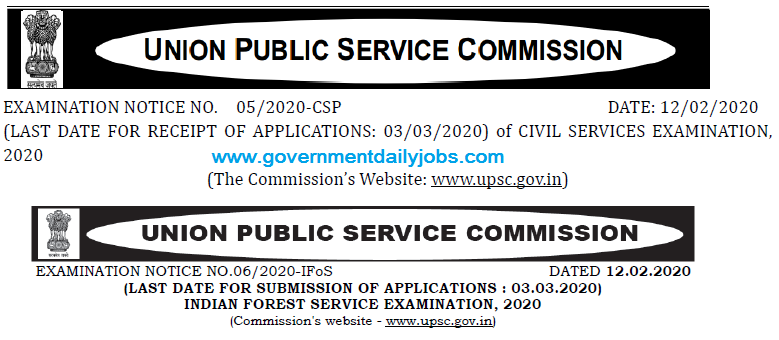 UPSC 2020 NOTIFICATION (OUT) - DOWNLOAD OFFICIAL NOTIFICATION PDF HERE