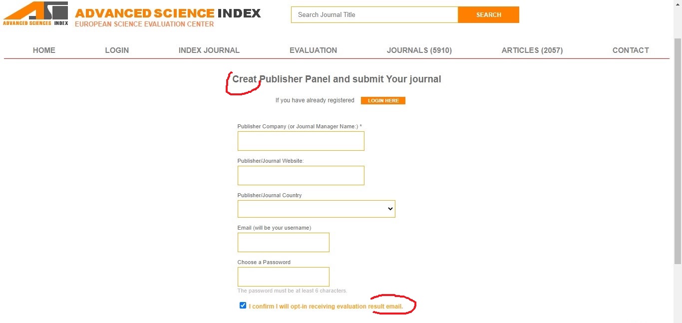 Advanced Sciences Index (ASI) European Science Evaluation Center