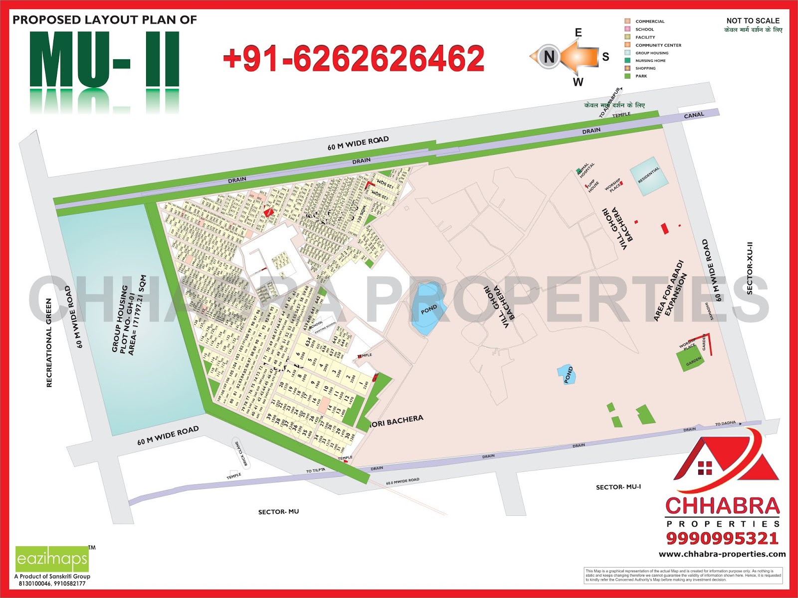 maps of greater noida: MAP OF MU-2 greater noida layout plan hd map