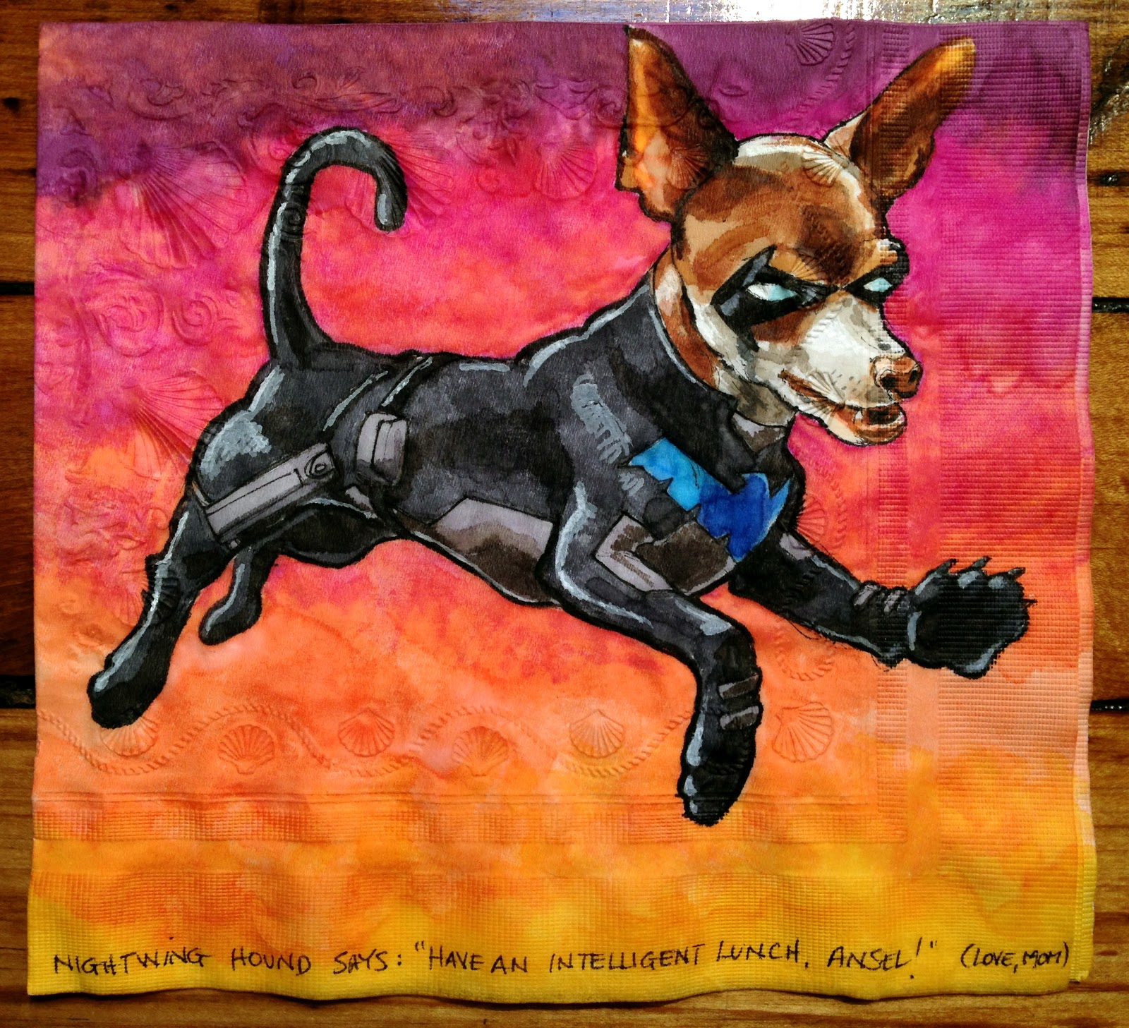 Daily Napkins: Nightwing Hound (Young Justice Version)