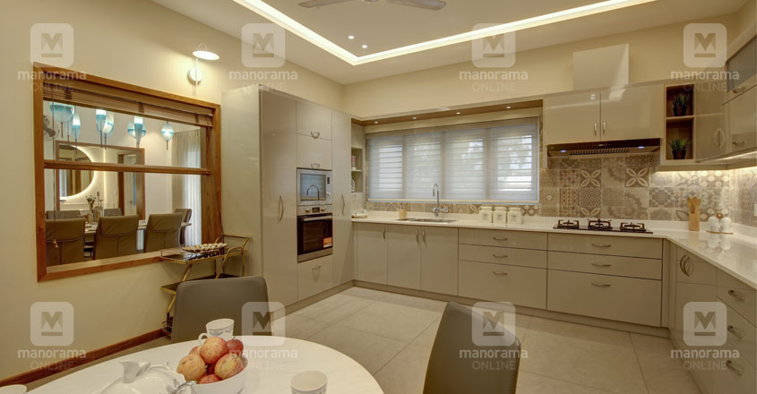 European Theme Luxury House Design with Free House Plan - Kerala Home ...