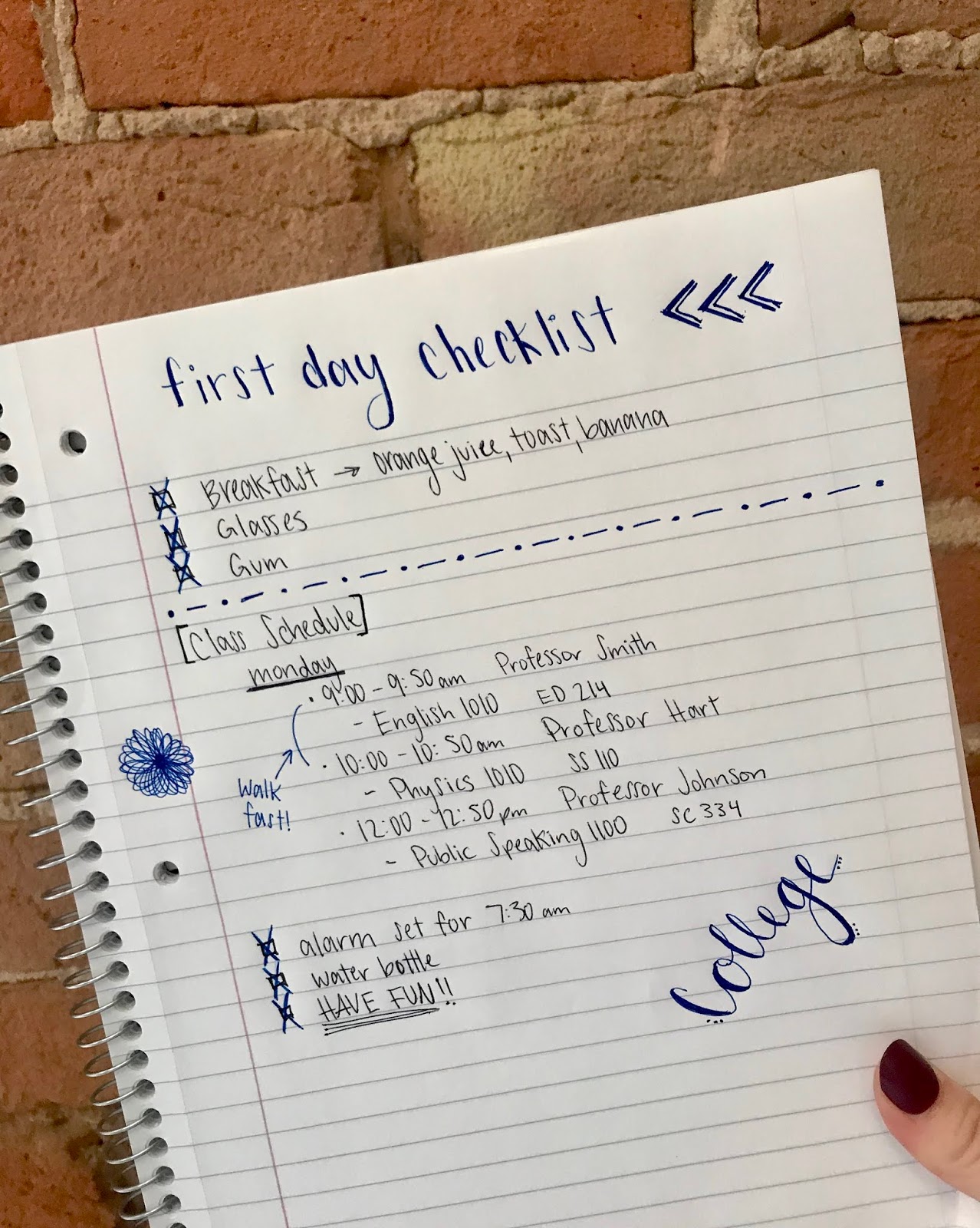 Checklist: What You Need for the First Day of College