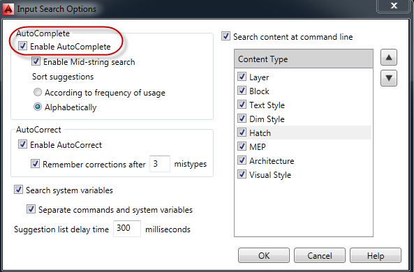 The Lazy Drafter: Input Search Options