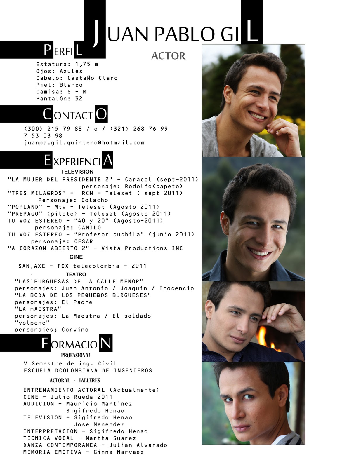 JUAN PABLO GIL QUINTERO - ACTOR