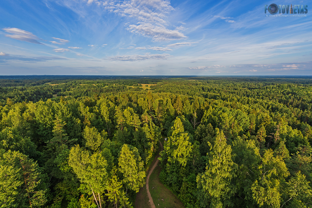 Skats no Lielā Liepu kalna skatu torņa - Fotovietas