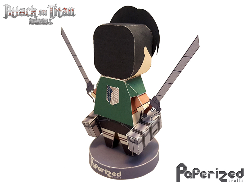 Attack on Titan: Levi Ackerman Papercraft | Paperized Crafts