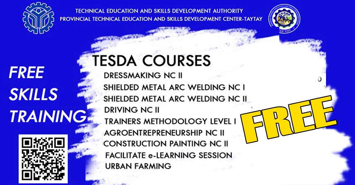9 Libreng TESDA Training Courses (Walang bayad)
