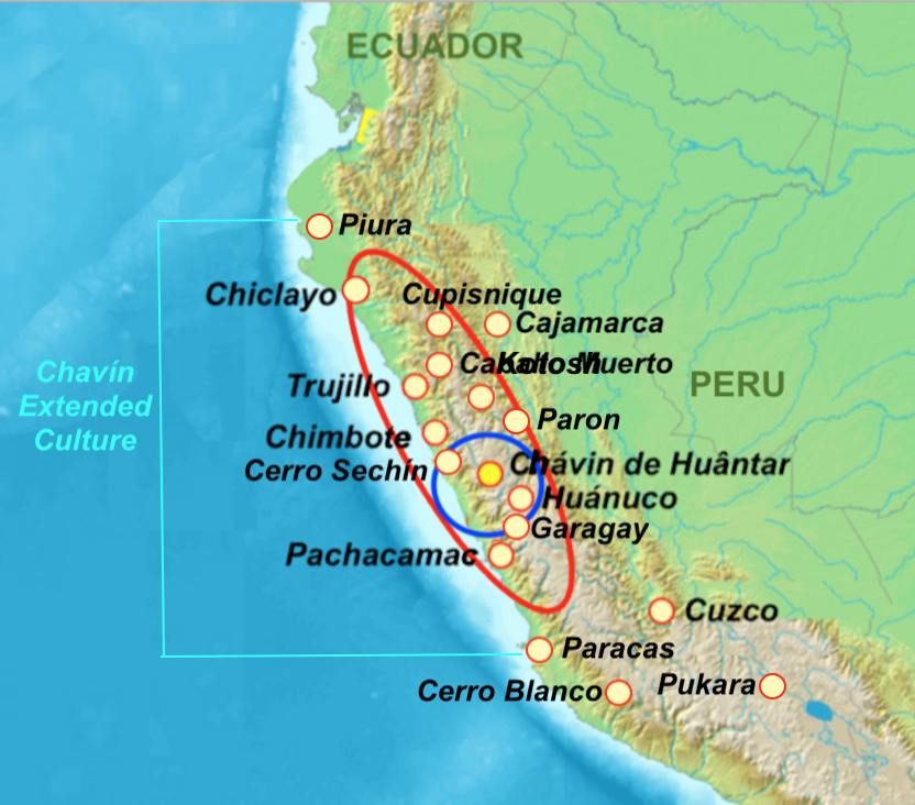 Chavin De Huantar Map